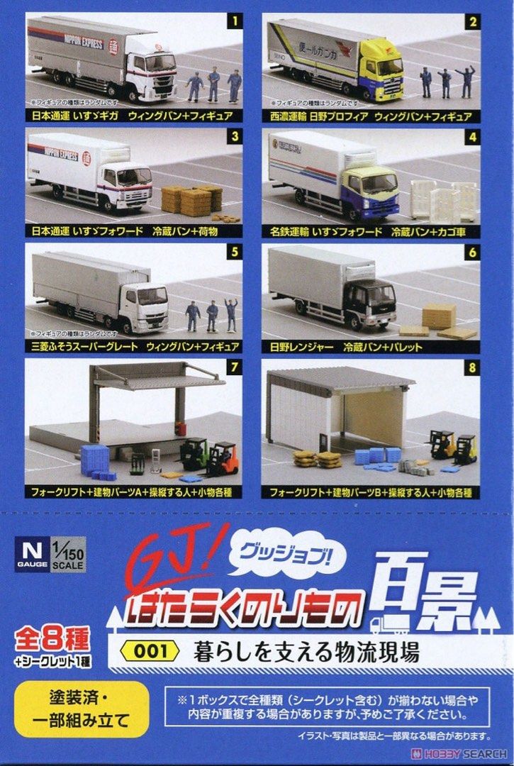 （連隱藏）1/150 Tomytec Diorama Collection GJ！はたらくのりもの百景 001 暮らしを支える物流現場 Working Vehicles Hundred ...