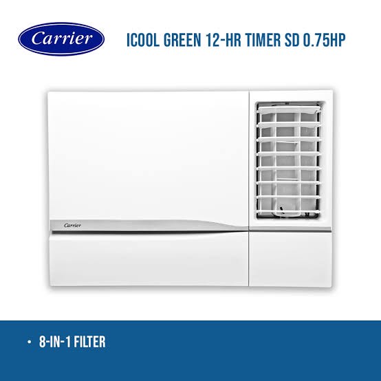 💫💫 CARRIER WINDOW TYPE AIRCON ICOOL GREEN WCARH008EC1 WCARH014ED ...