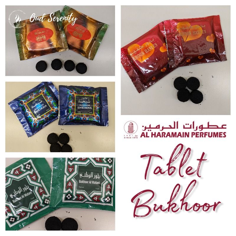 Al Haramain UAE Tablet Bukhoor (4 pcs in a pack), Furniture & Home ...