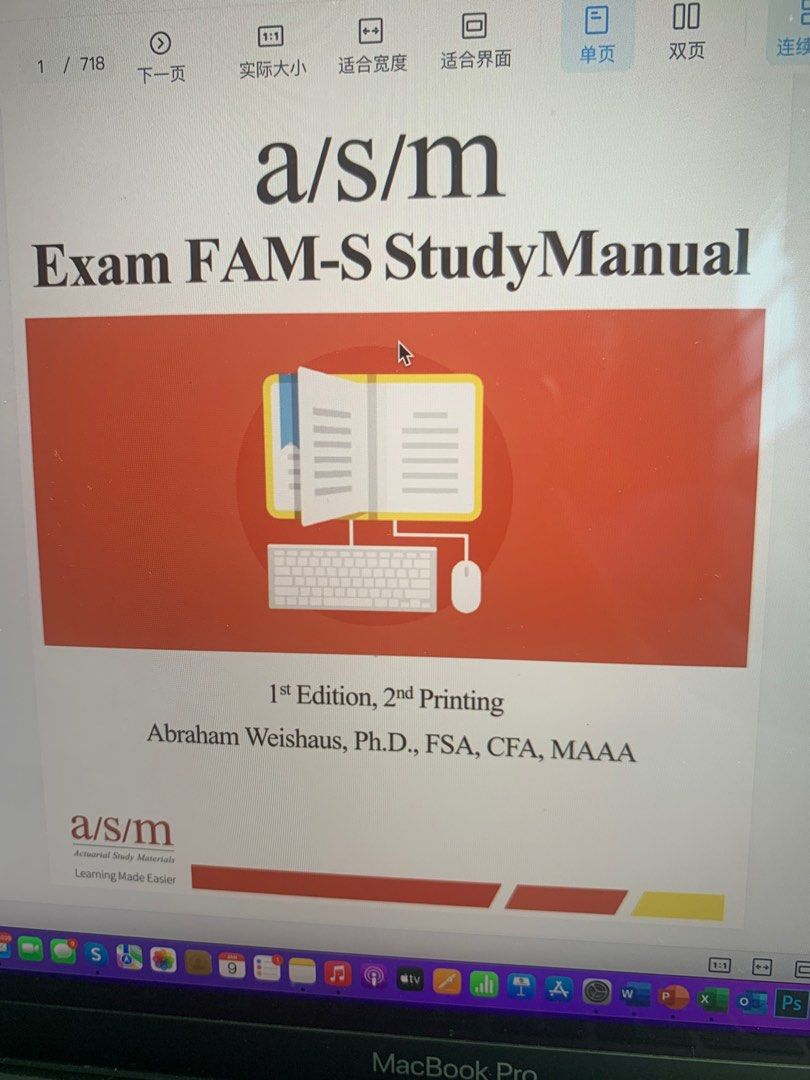 ASM/ ACTEX SOA Exam FAM/ FAM-S/ FAM-L Study Manual, Hobbies & Toys, Books & Magazines, Textbooks ...