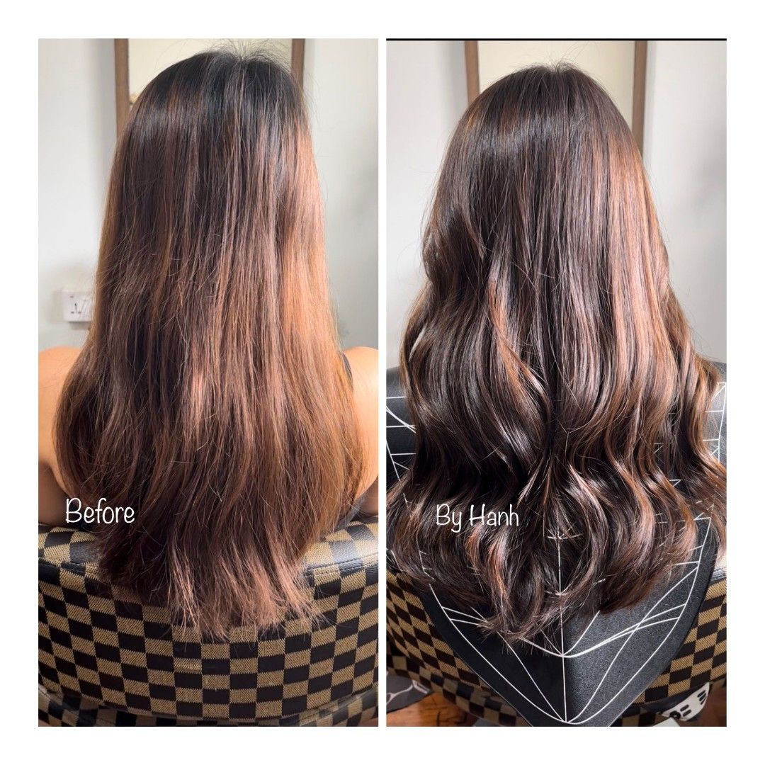 Balayage highlight without bleach included hair cut, Beauty & Personal ...