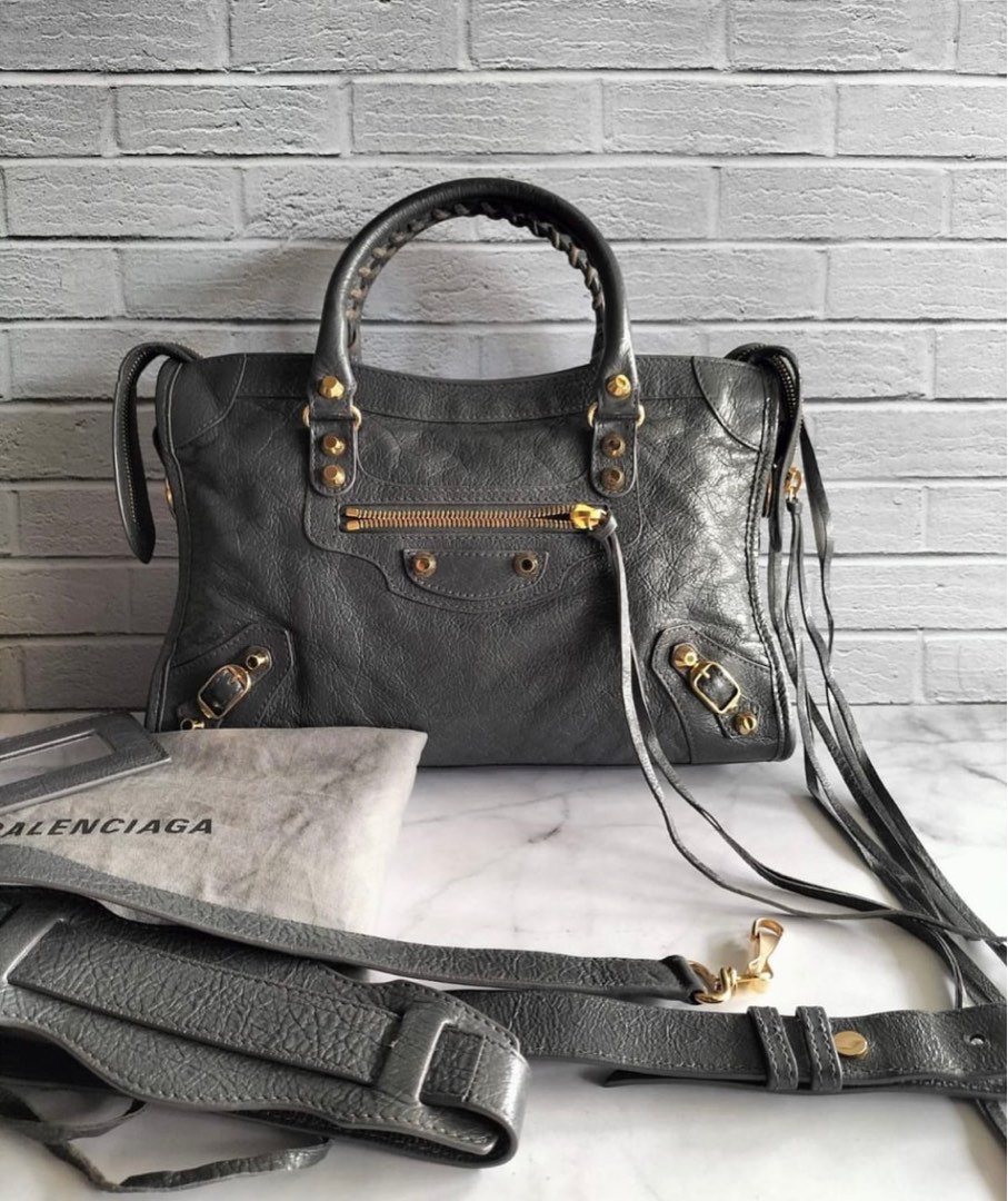Balenciaga Classic griss Fossile GHW, Barang Mewah, Tas & Dompet di Carousell