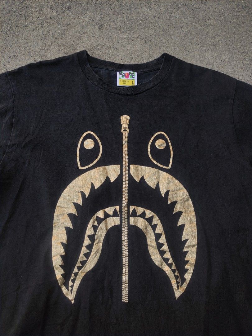 Bape shark gold tee, Men's Fashion, Tops & Sets, Tshirts & Polo Shirts ...