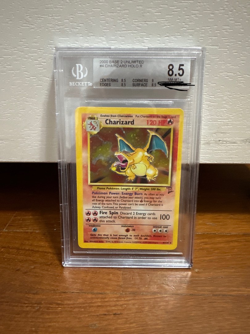 Pokémon card TCG Base set 2 charizard BGS 8.5, Hobbies & Toys, Toys ...