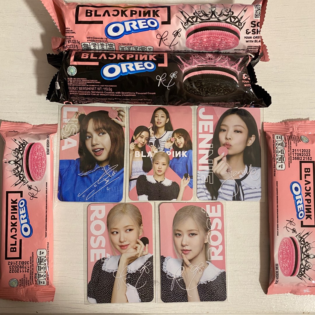 [PRICE LOWERED] blackpink oreo rosé jennie lisa photocards set bundle ...