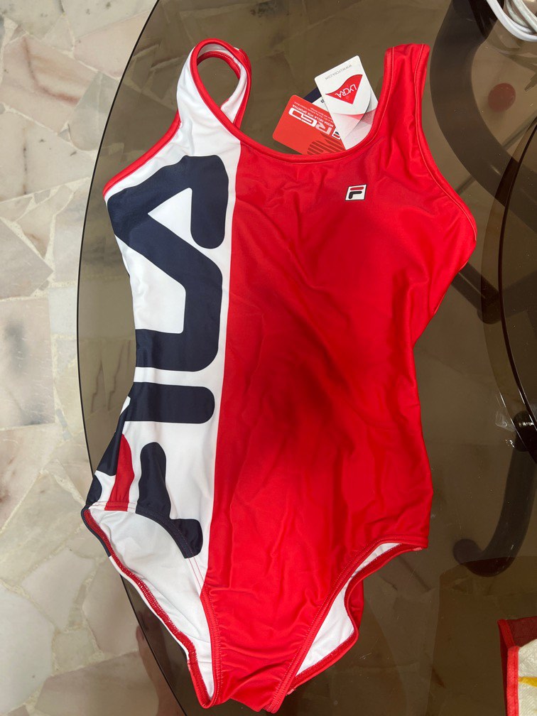 Bnwt filas red hot swimming one piece Lycra, Women's Fashion, Swimwear ...