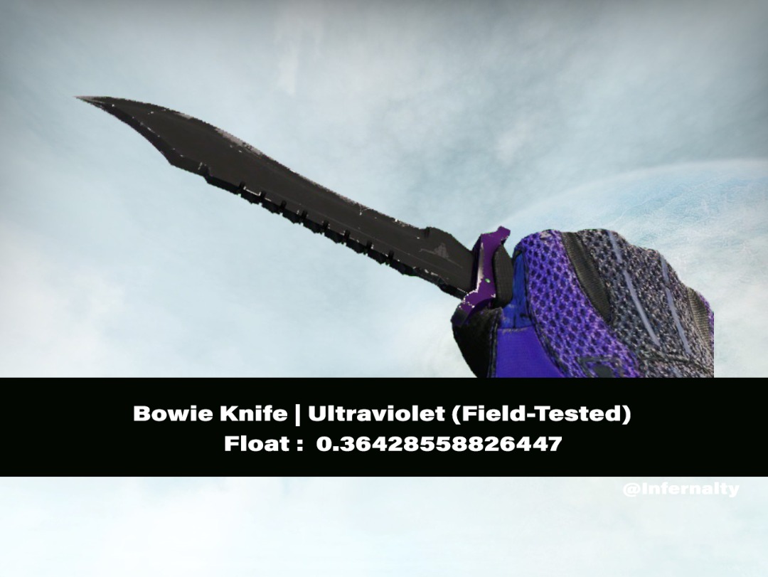 Bowie Knife Ultraviolet FT CSGO SKINS KNIVES, Video Gaming, Gaming ...