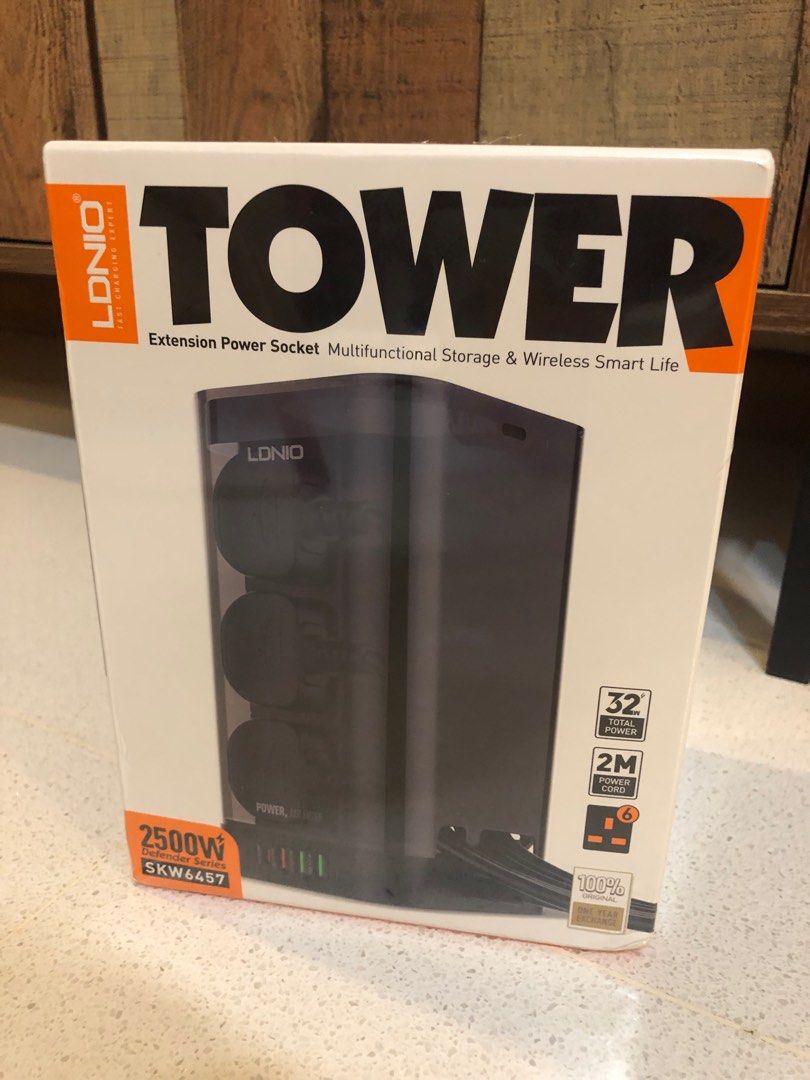 Brand new LDNIO Tower Extension Power socket, Computers & Tech, Parts ...
