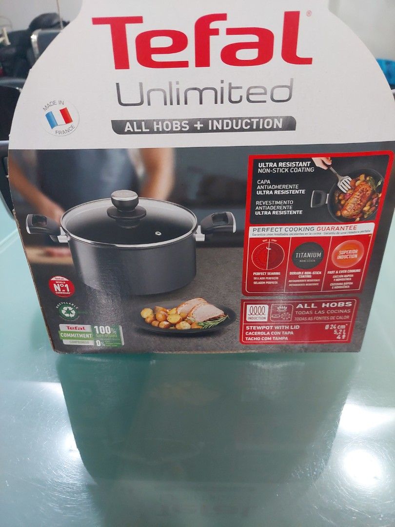 Brand new Tefal pot with lid, Furniture & Home Living, Kitchenware ...