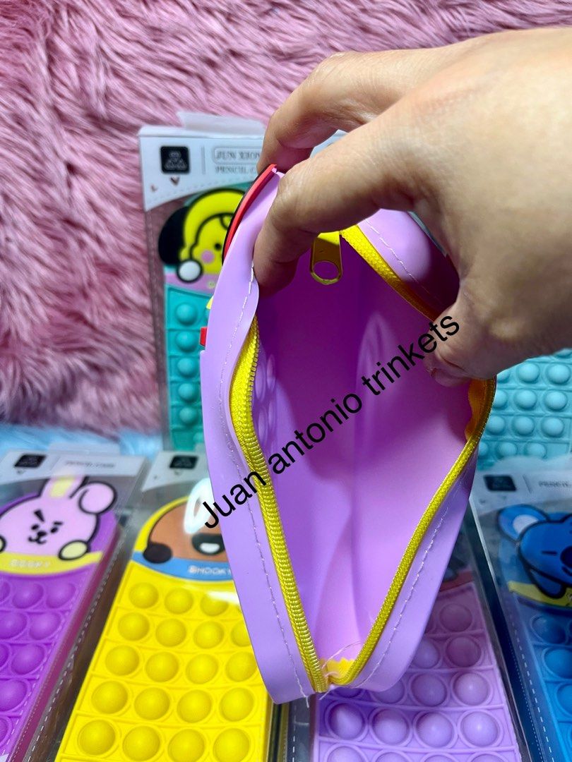 BT21 Pop It Fidget Pencil case storage box, Hobbies & Toys, Stationary ...