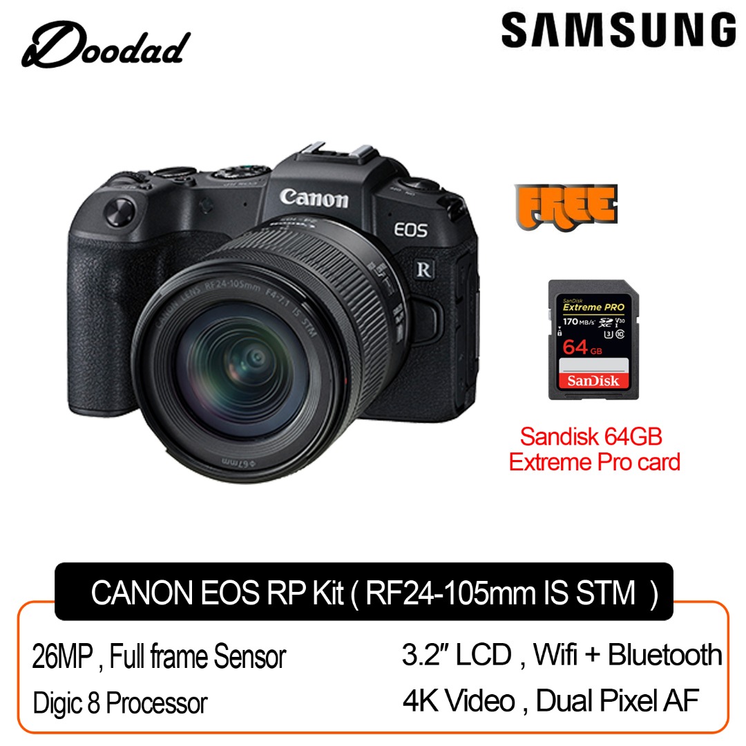 Canon EOS RP Kit ( RF24-105MM IS STM ), Photography, Cameras on Carousell
