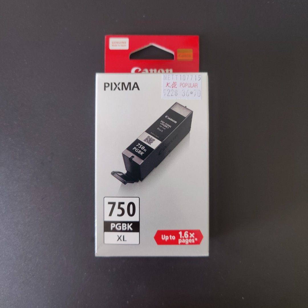 Canon Pixma Black Ink Cartridge PGI-750 CMYK PGI-751, Computers & Tech ...