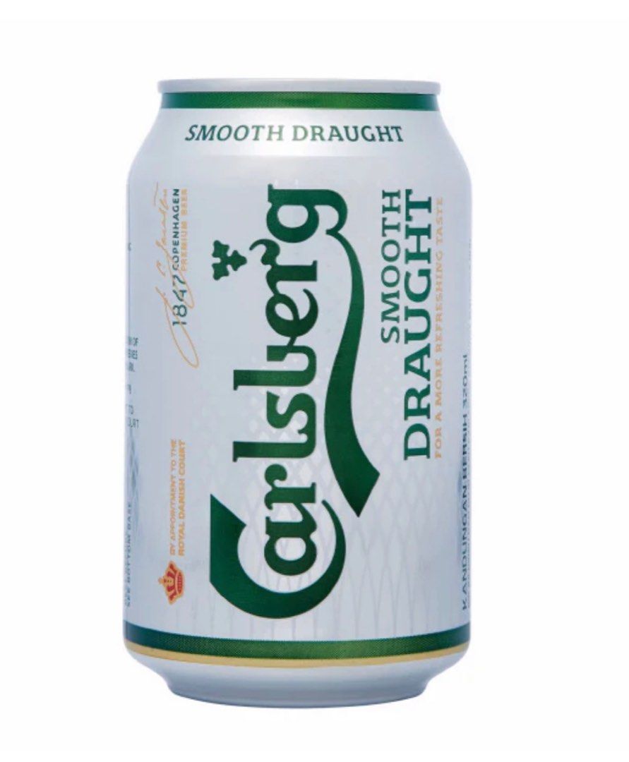 Carlsberg Smooth Draught 24x320ml cans, Food & Drinks, Alcoholic ...