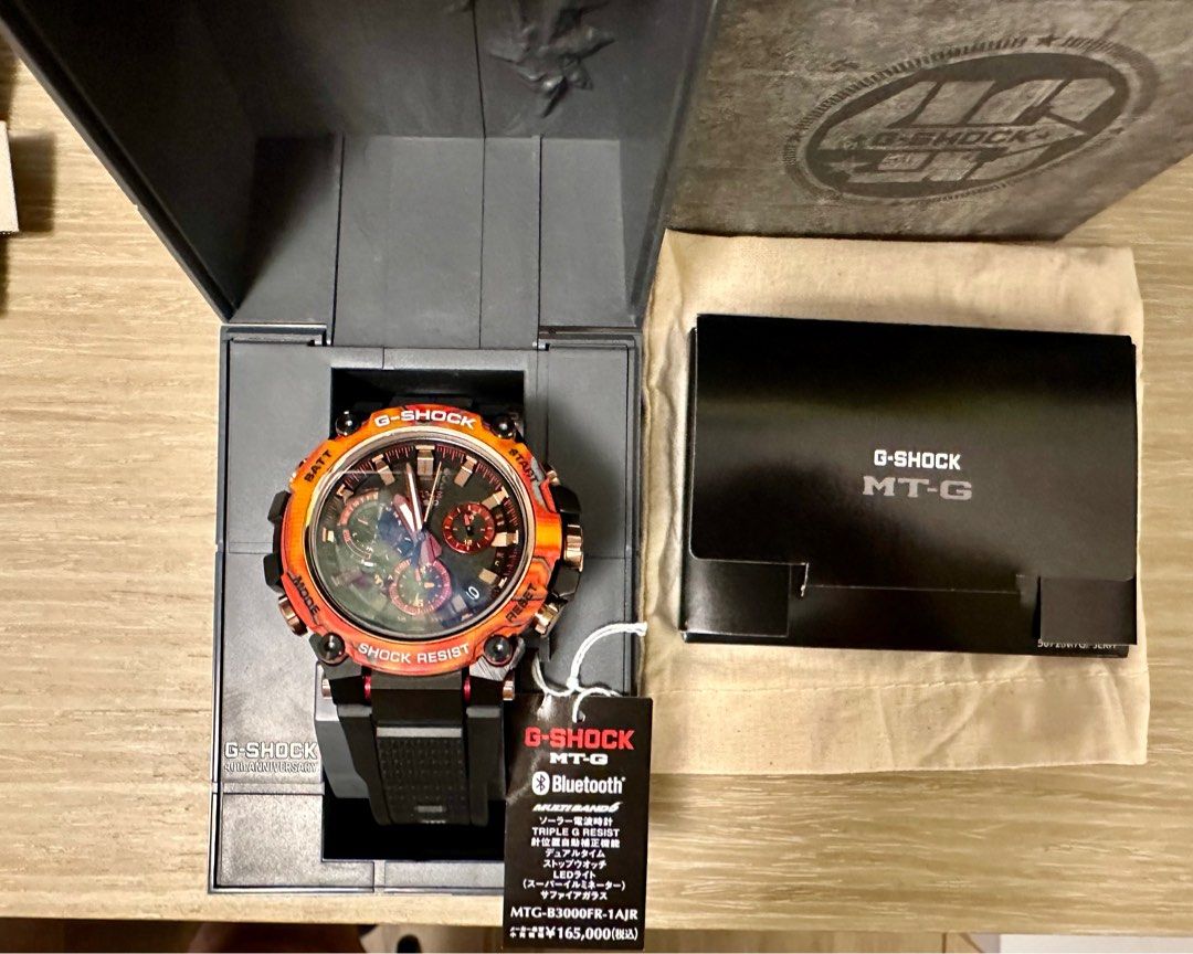 全新日版CASIO G-SHOCK 40th Anniversary Flare Red MT-G MTG-B3000FR-1AJR, 名牌 ...