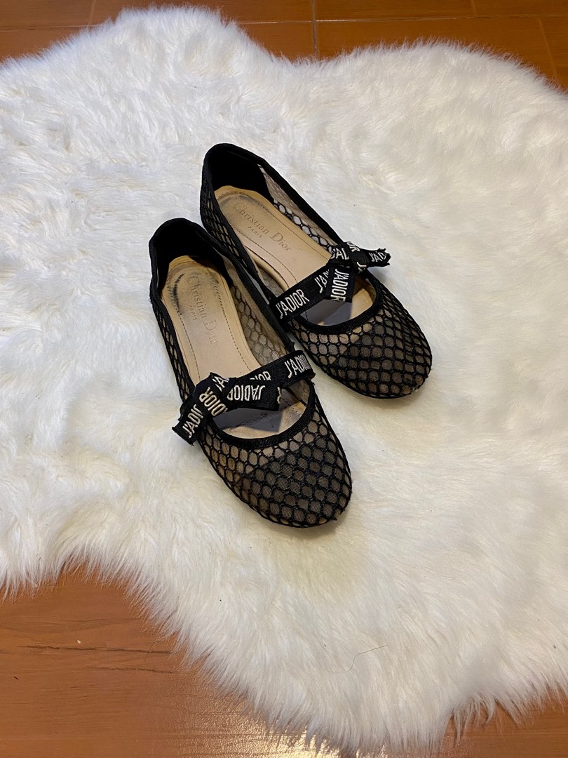 Christian Dior Fishnet Mesh Ballerina Flats, Luxury, Sneakers ...