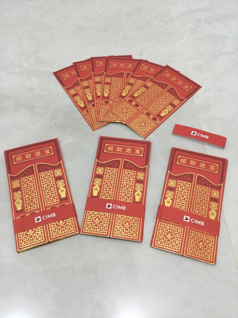 CIMB 2023 CNY Ang Bao Hong Bao Red Packet Year of the Rabbit, Hobbies ...