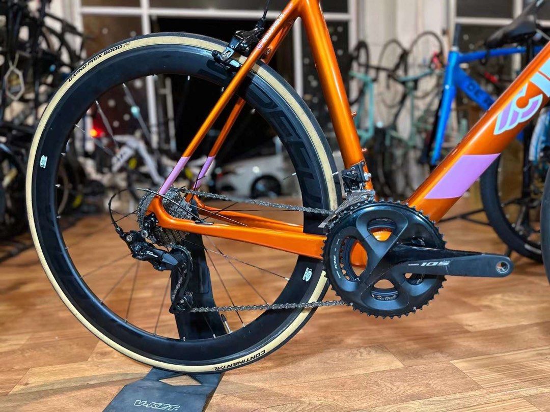 Cinelli veltrix orange full bike size s 52 shimano r7000 105 11 x2 22 ...
