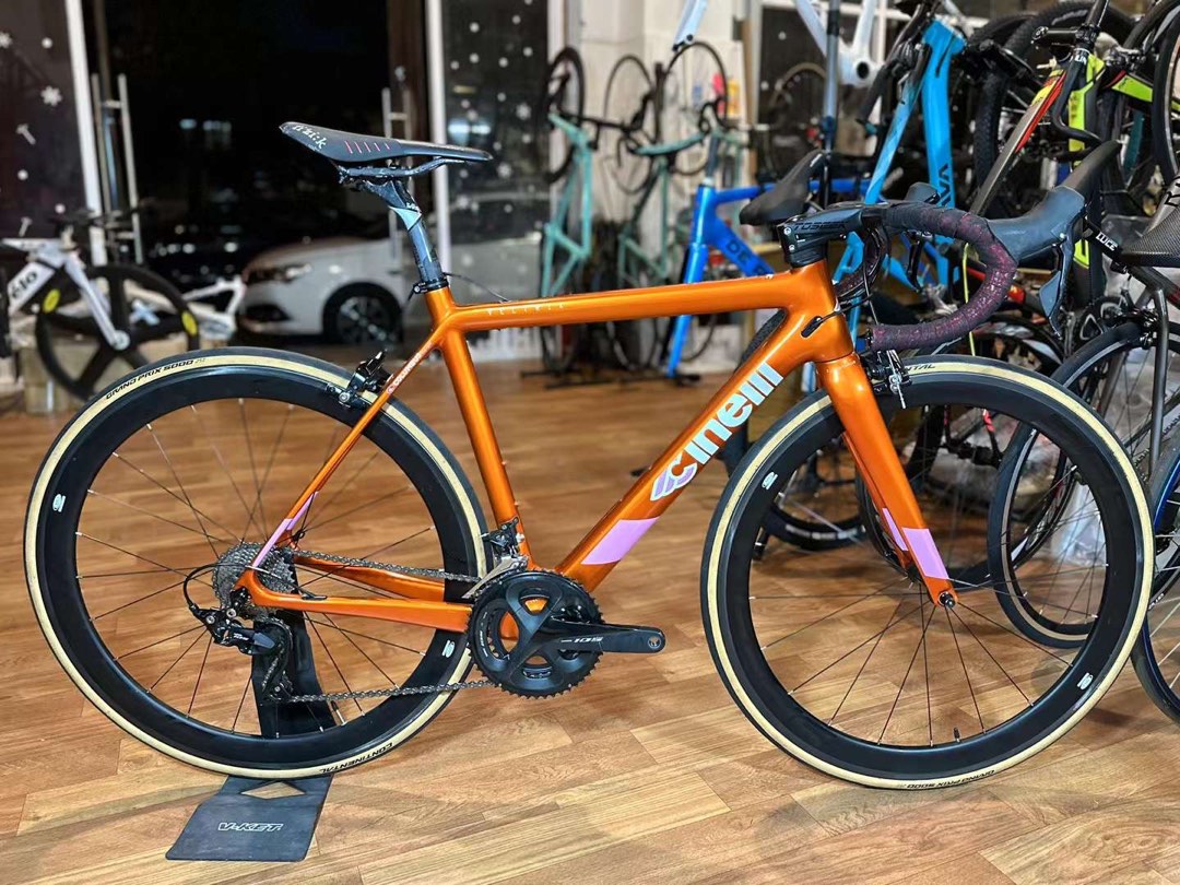 Cinelli veltrix orange full bike size s 52 shimano r7000 105 11 x2 22 ...