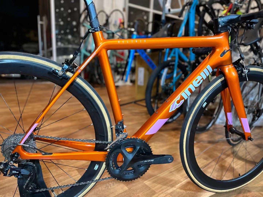Cinelli veltrix orange full bike size s 52 shimano r7000 105 11 x2 22 ...