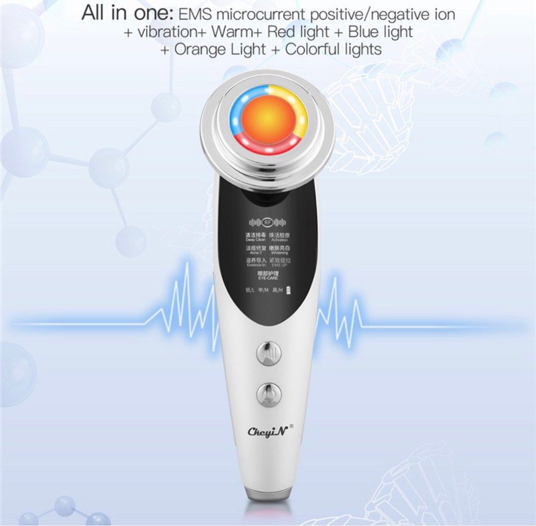 CkeyiN 7in1 EMS Face Lift Machine Facial LED Therapy Wrinkle Removal ...