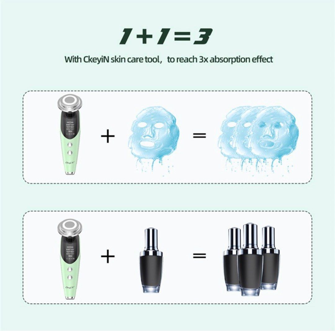CkeyiN 7in1 EMS Face Lift Machine Facial LED Therapy Wrinkle Removal ...