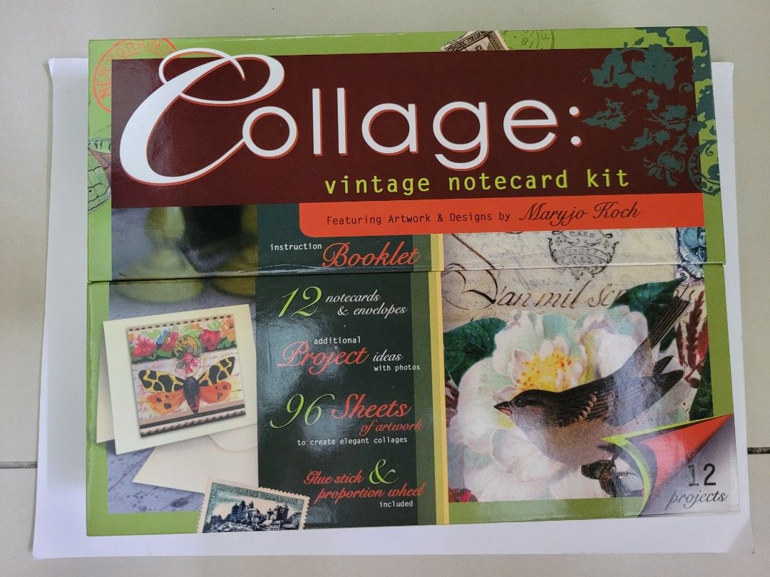 Collage vintage notecard kit, Hobbies & Toys, Stationery & Craft, Craft ...