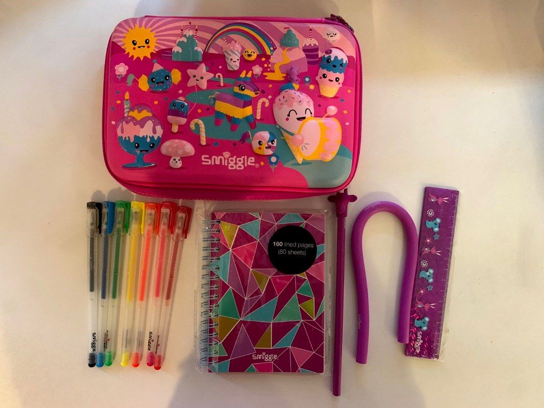 Complete Smiggle Pencil Case With Pencil Notebook Eraser Ruler Ballpen ...