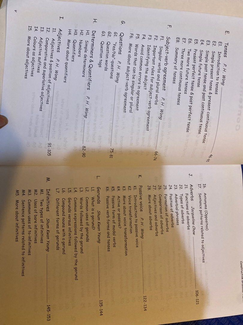 Constructive Grammar Notes 英文筆記, 興趣及遊戲, 書本 & 文具, 教科書 - Carousell