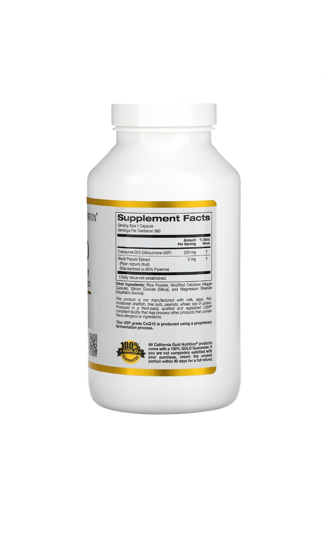 360 Caps CoQ10 USP with Bioperine, 200 mg, 360 Veggie Capsules ...