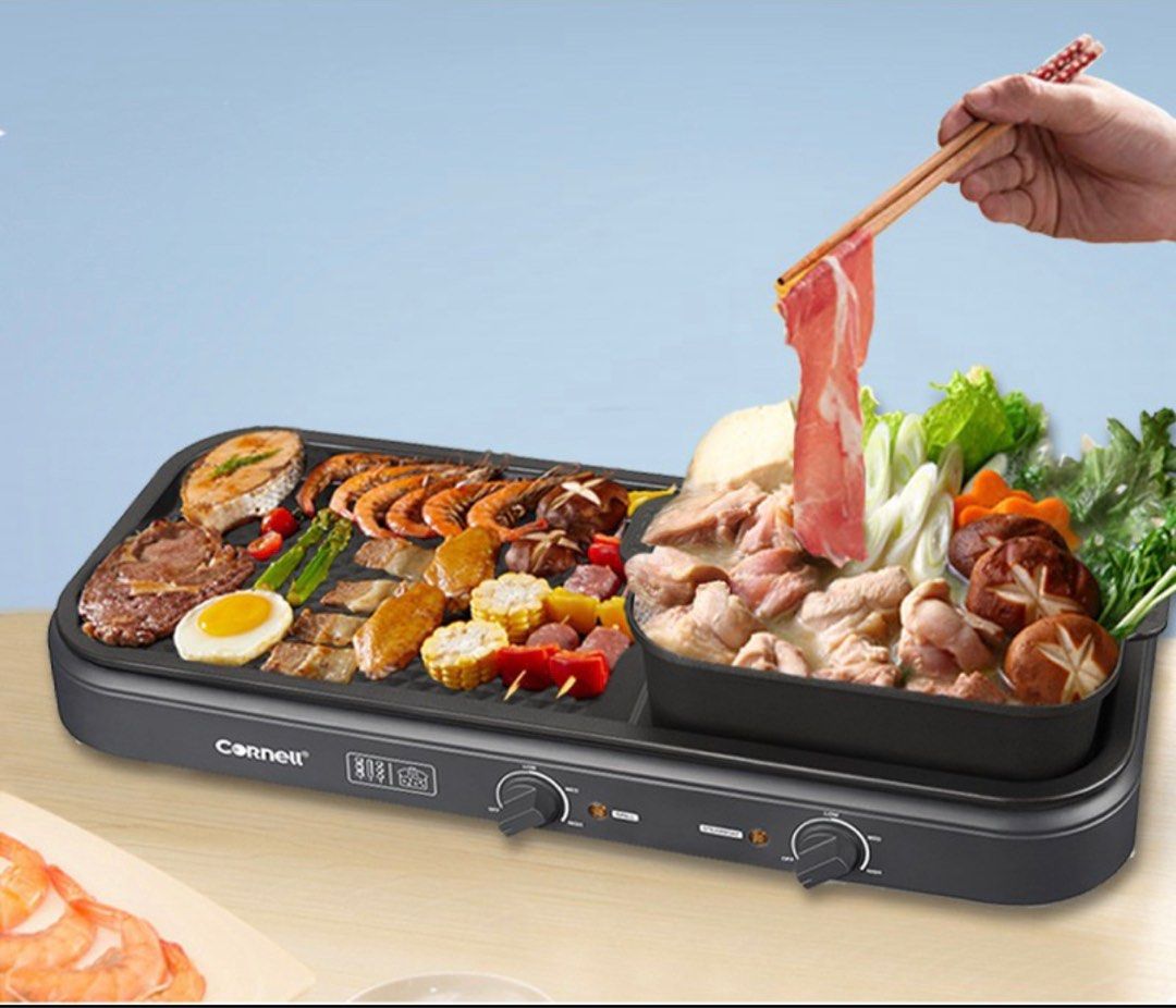 Cornell grill and hotpot split grill BN, TV & Home Appliances, Kitchen ...