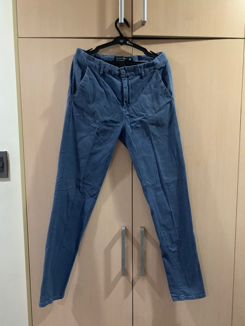 Cotton on blue chinos, Men's Fashion, Bottoms, Chinos on Carousell