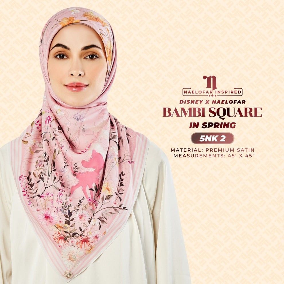 DISNEY X NAELOFAR BAMBI SQUARE, Women's Fashion, Muslimah Fashion ...
