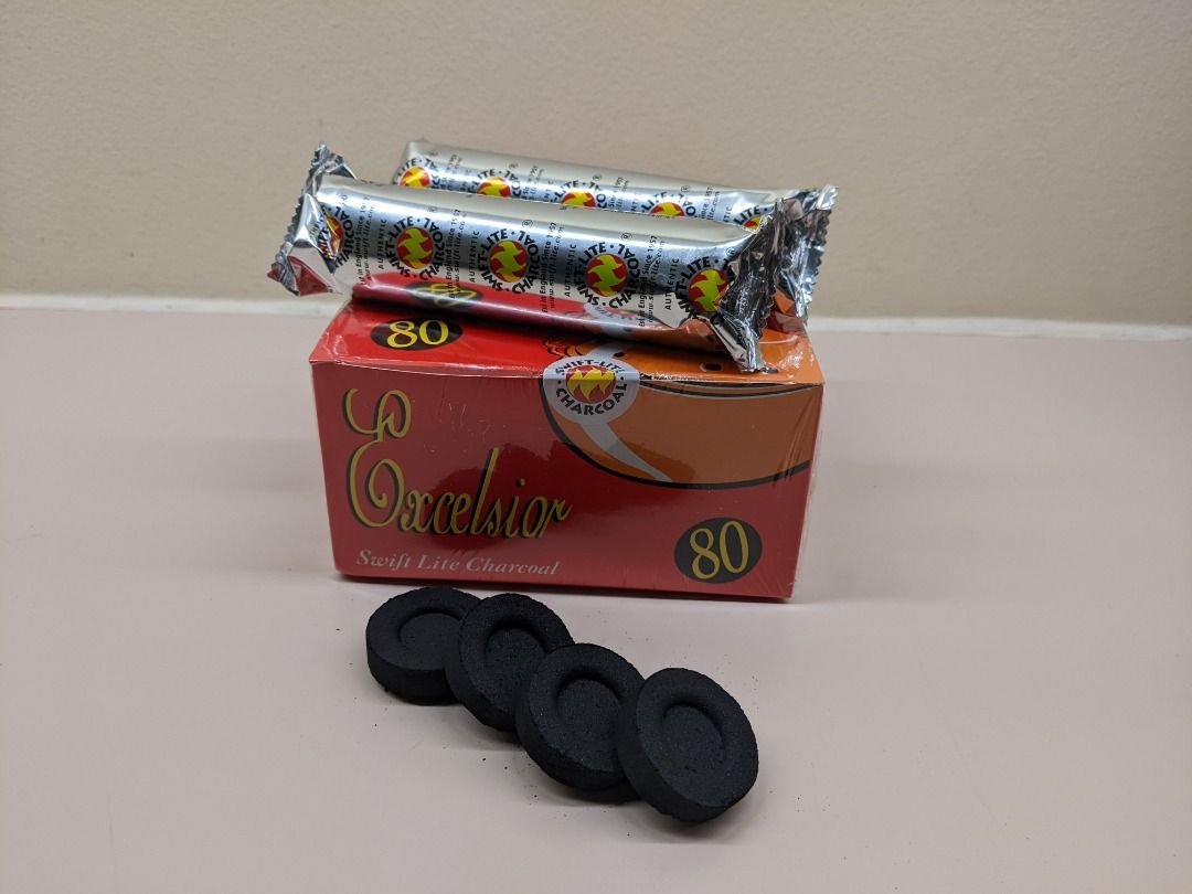 [EXCELSIOR swift-lite] Charcoal 33mm round briquette for incense ...