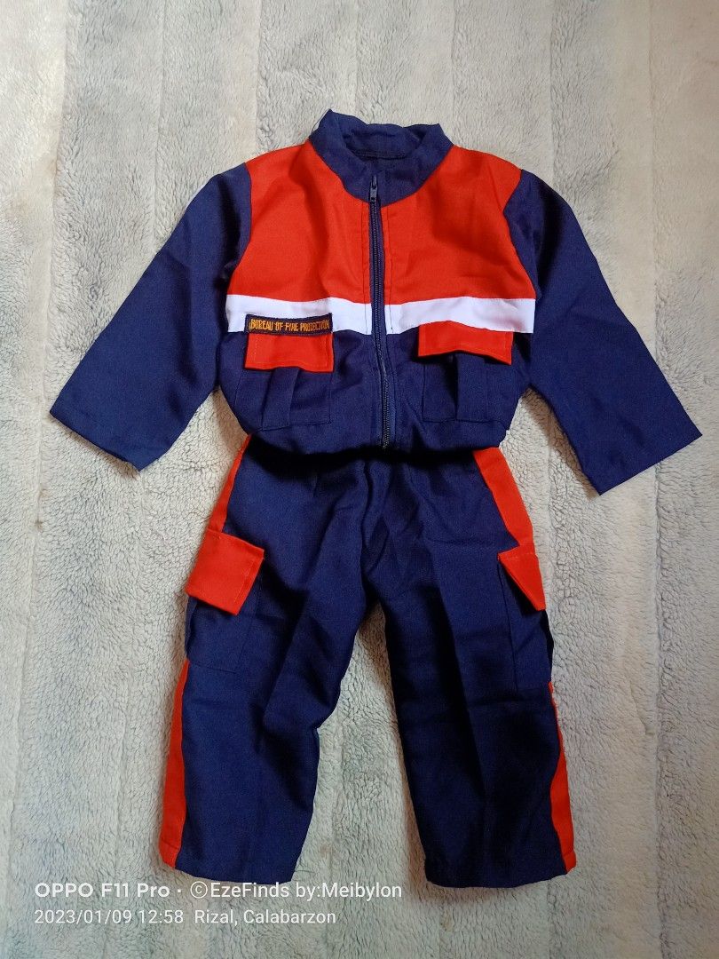 EZEFINDS BFP Bureau Of Fire Protection Career Costume Unisex, Babies ...