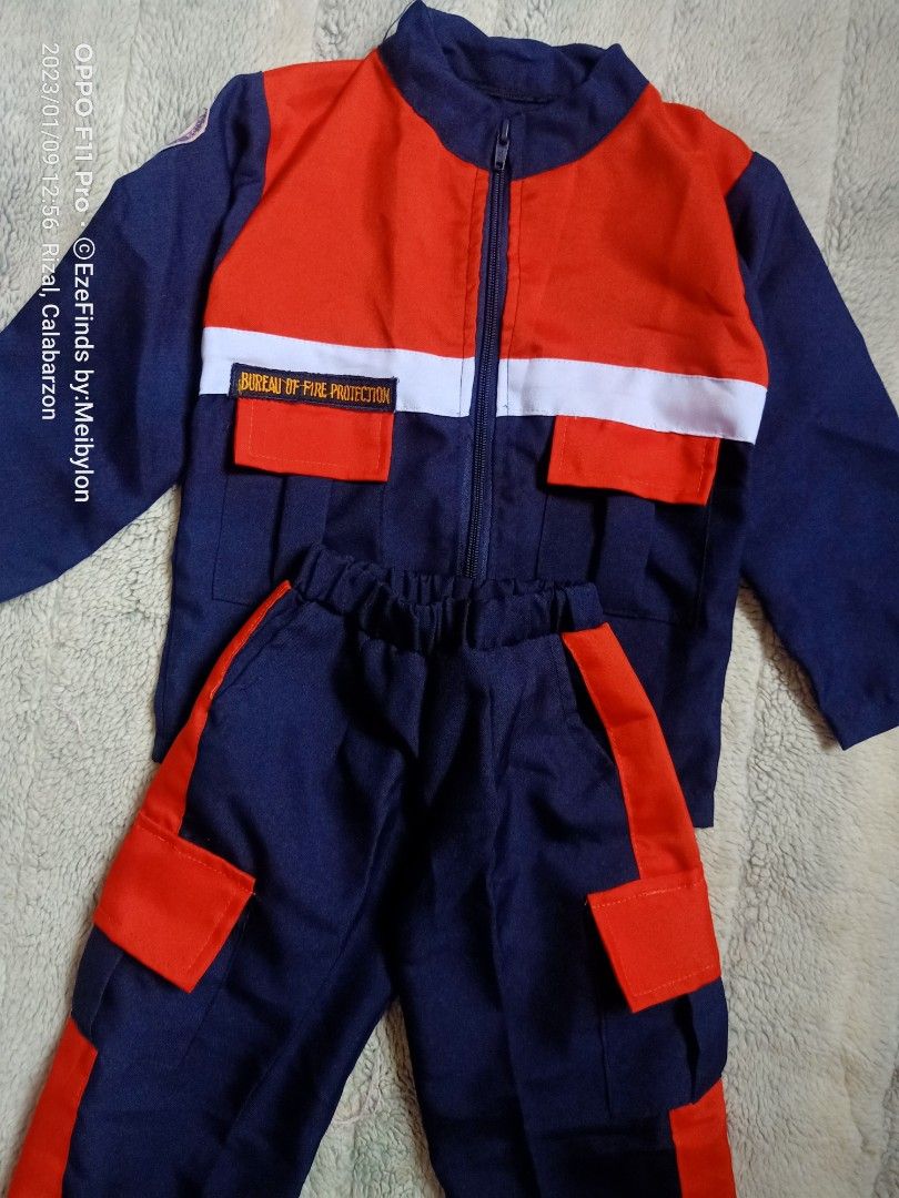 EZEFINDS BFP Bureau Of Fire Protection Career Costume Unisex, Babies ...