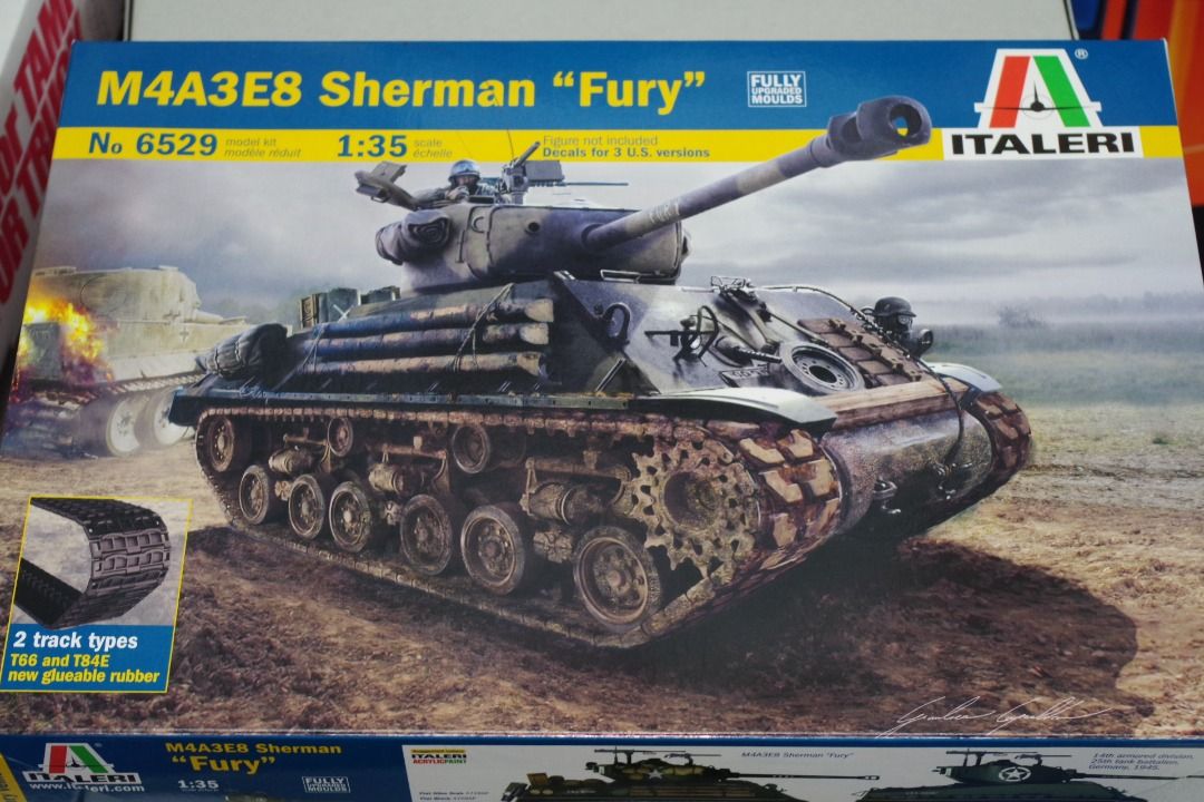 全新-factory seal-Italeri-6529-1/35-M4A3E8- Sherman -Fury-M-077, 興趣及遊戲 ...