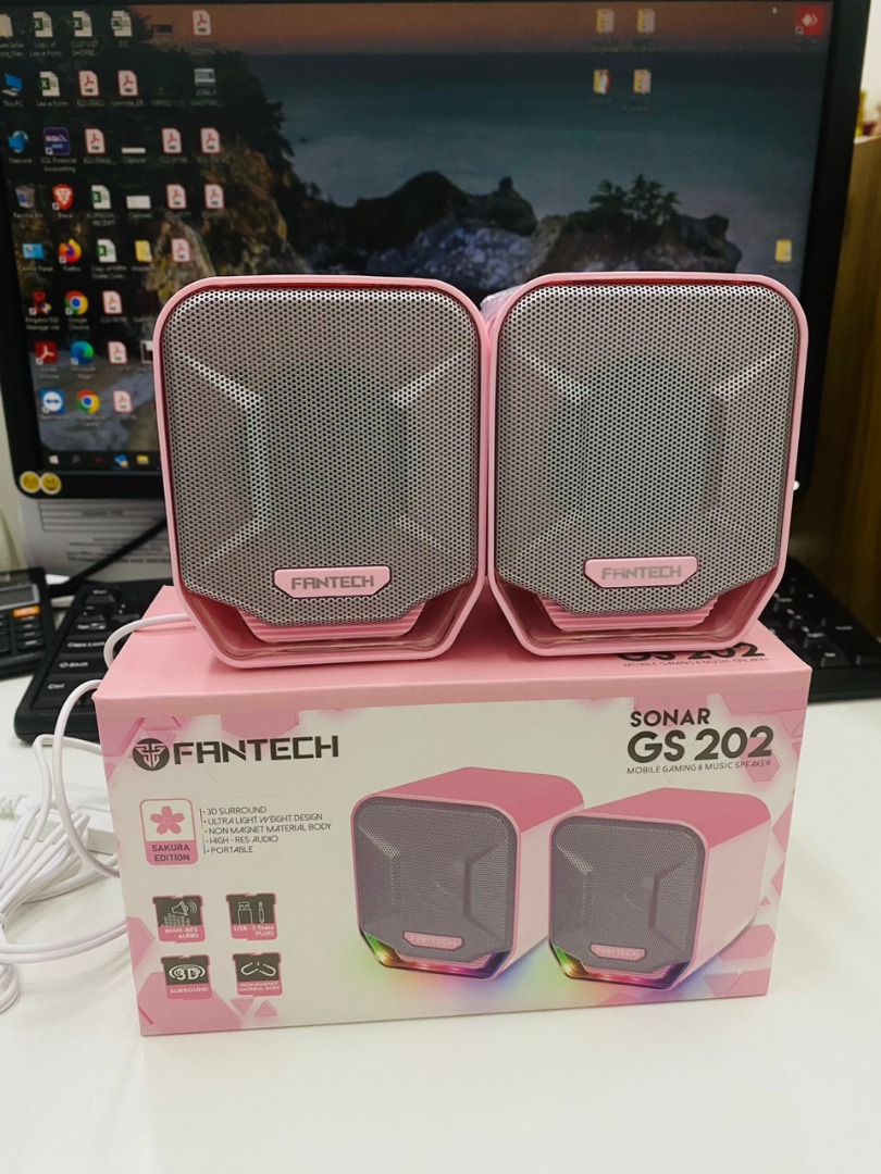 FANTECH GS202 Sonar 2.0 USB RGB Gaming Speakers for Laptop PC, Audio, Soundbars, Speakers ...