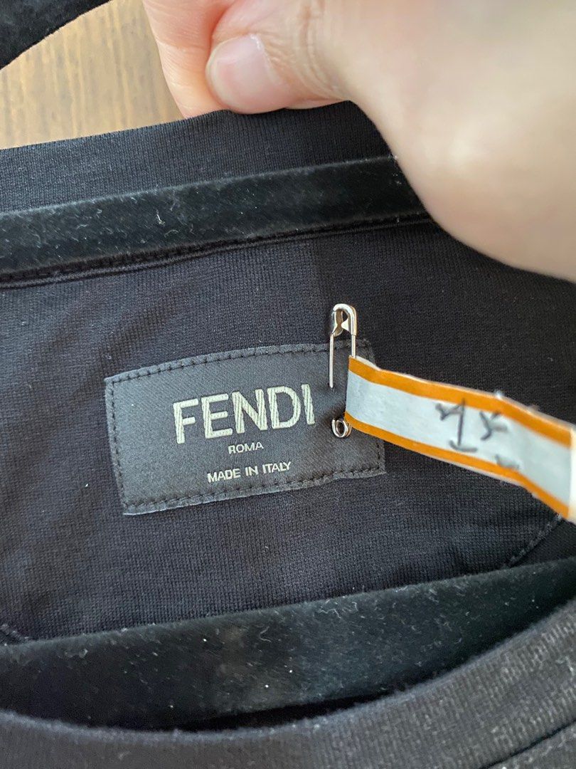 Fendi monster eye tee t shirt black, Luxury, Apparel on Carousell