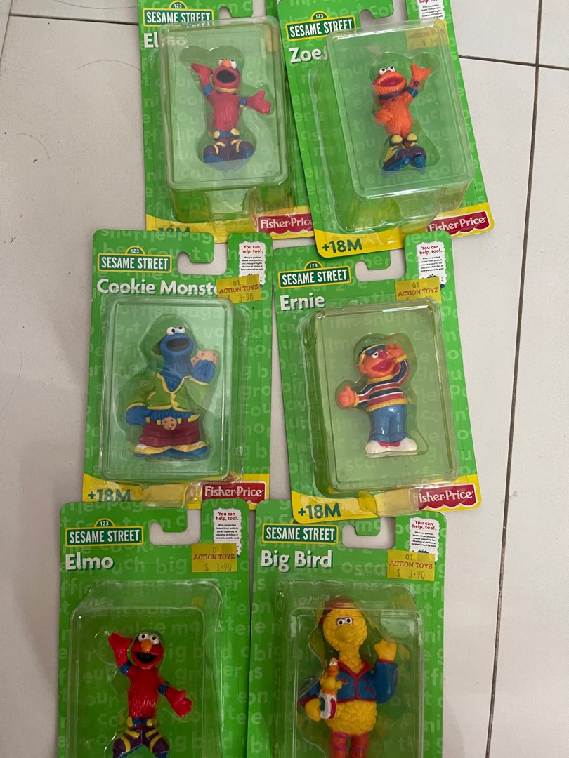 Fisher Price Sesame Street authentic figurines 6 pcs, Hobbies & Toys ...