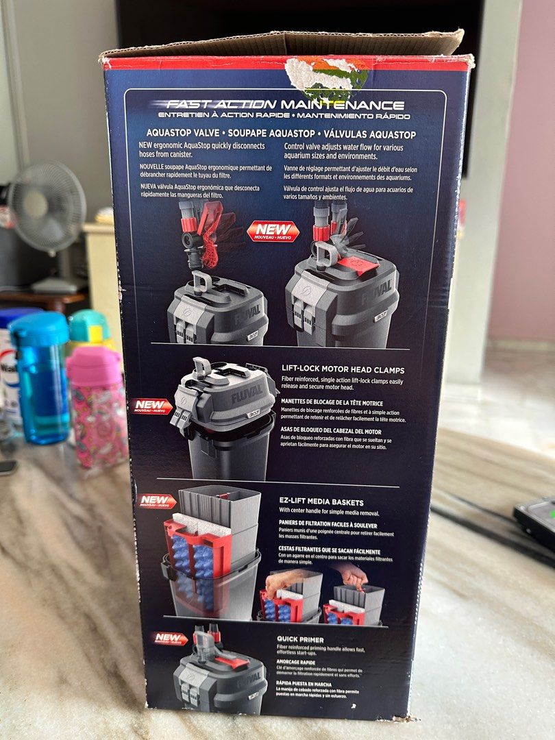 Fluval 307 Canister Filter, Pet Supplies, Homes & Other Pet Accessories ...
