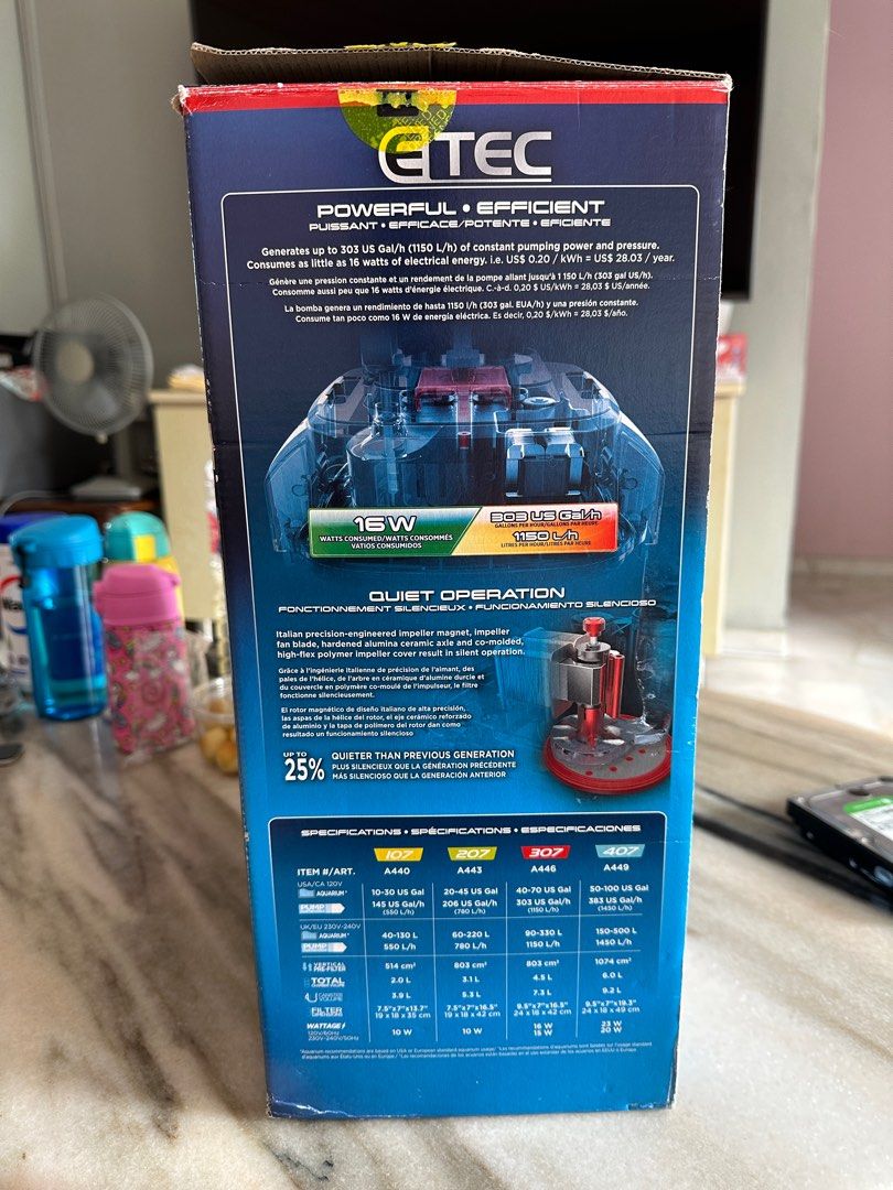 Fluval 307 Canister Filter, Pet Supplies, Homes & Other Pet Accessories ...