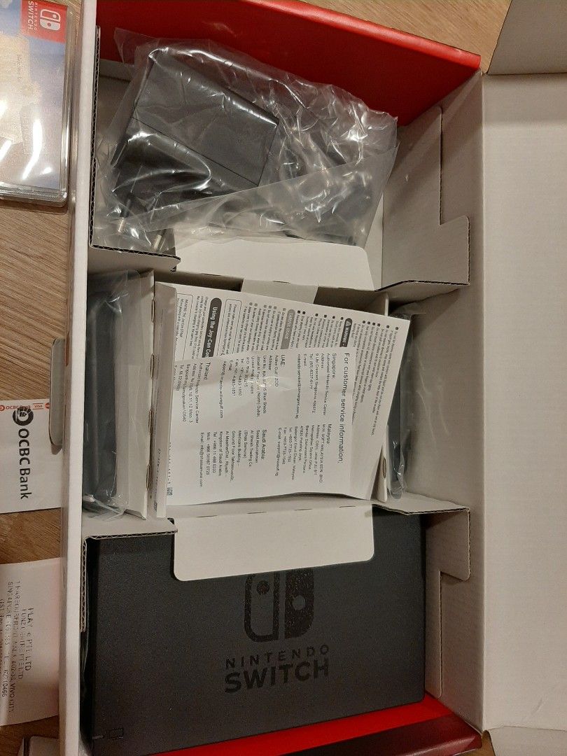 FULL SET NINTENDO SWITCH GEN 2 WITH 3 GAMES, Video Gaming, Video Game ...