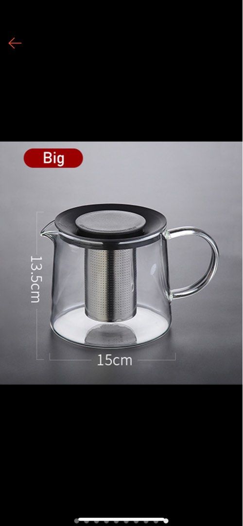 Glass Teapot Filter Kettle, TV & Home Appliances, Kitchen Appliances ...