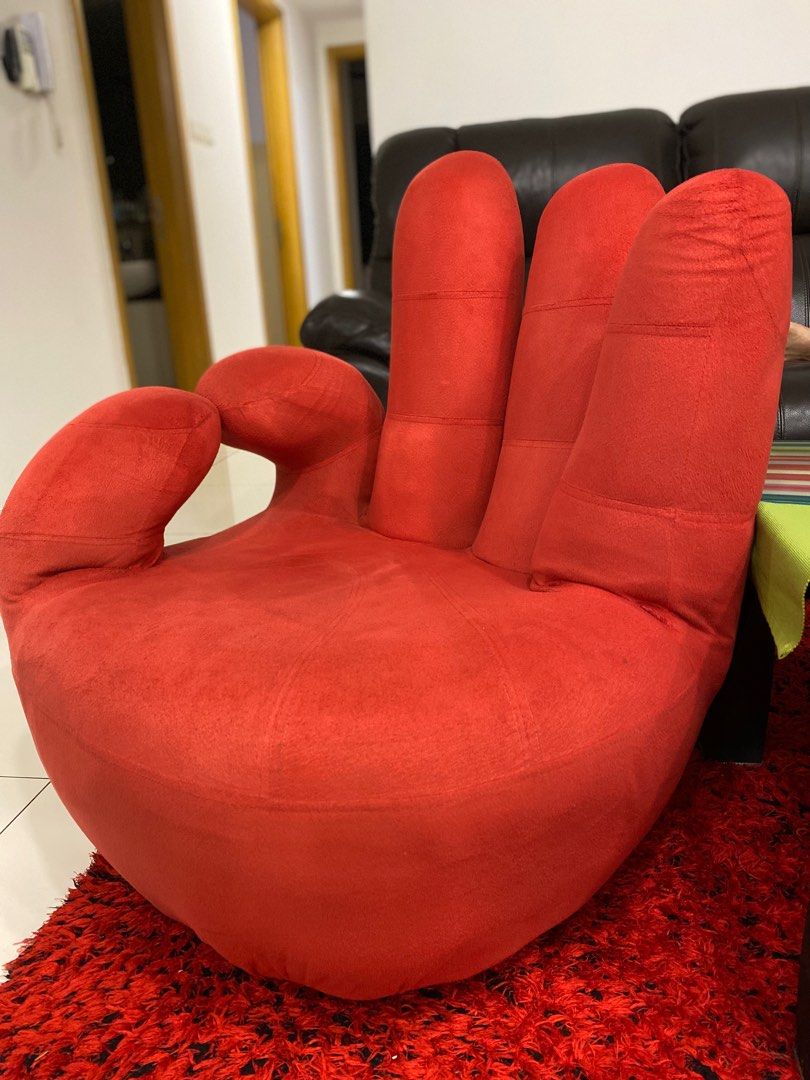 Hand shaped sofa, Furniture & Home Living, Furniture, Sofas on Carousell
