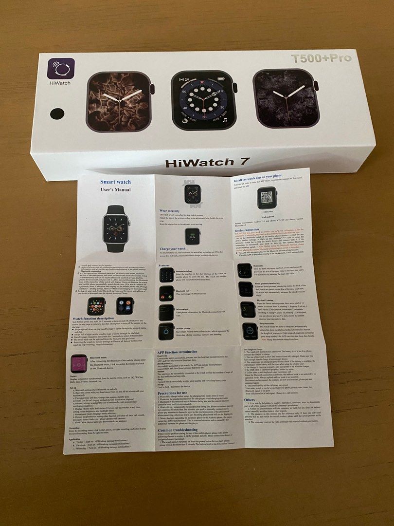 HiWatch 7 T500+Pro in Black, Mobile Phones & Gadgets, Wearables & Smart Watches on Carousell