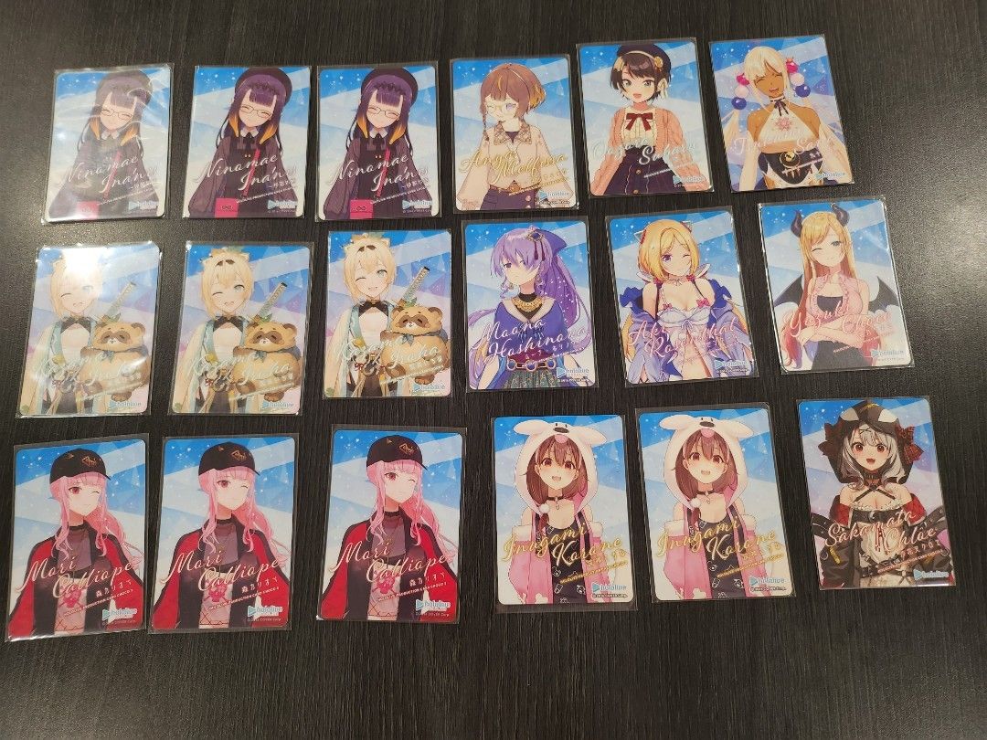 Hololive Choco Card 3 Ina Anya Subaru Sana Iroha Moona Akirose Choco ...