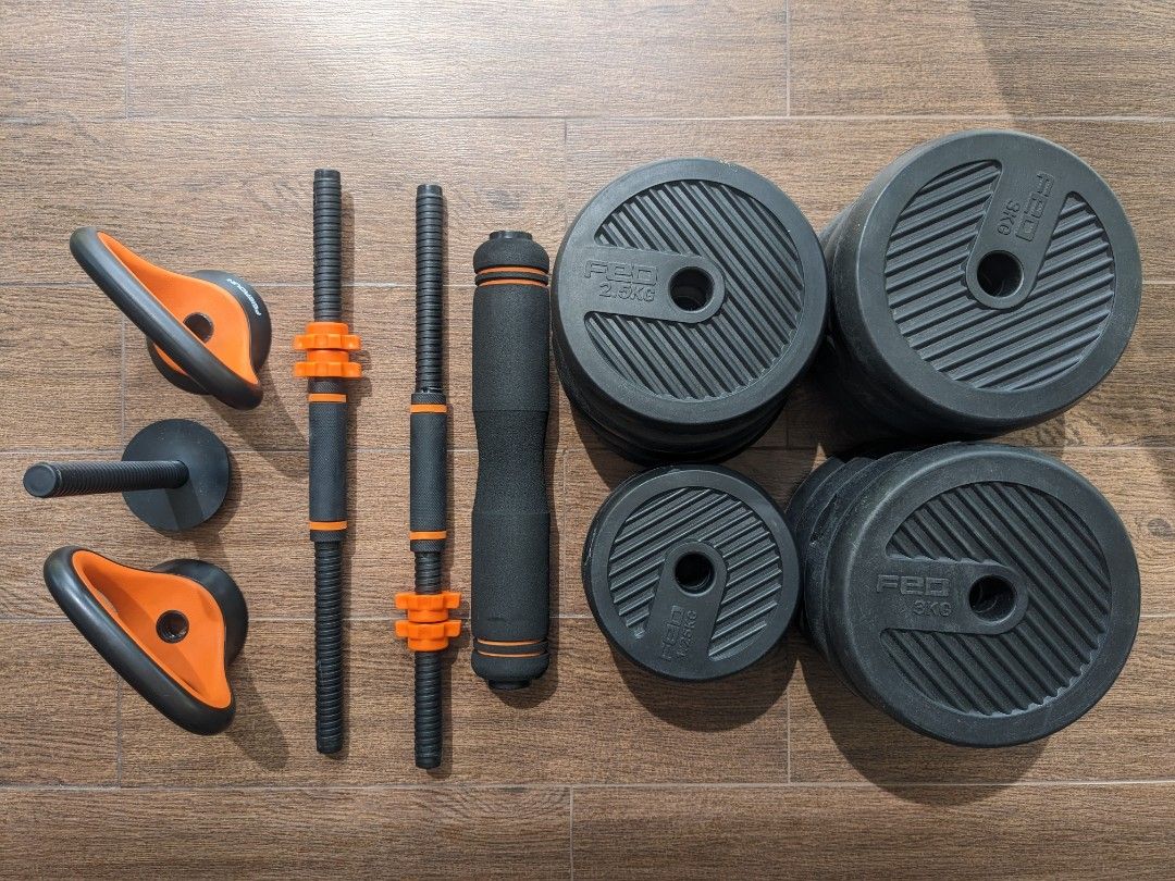 Home Weight Set, Sports Equipment, Exercise & Fitness, Weights ...