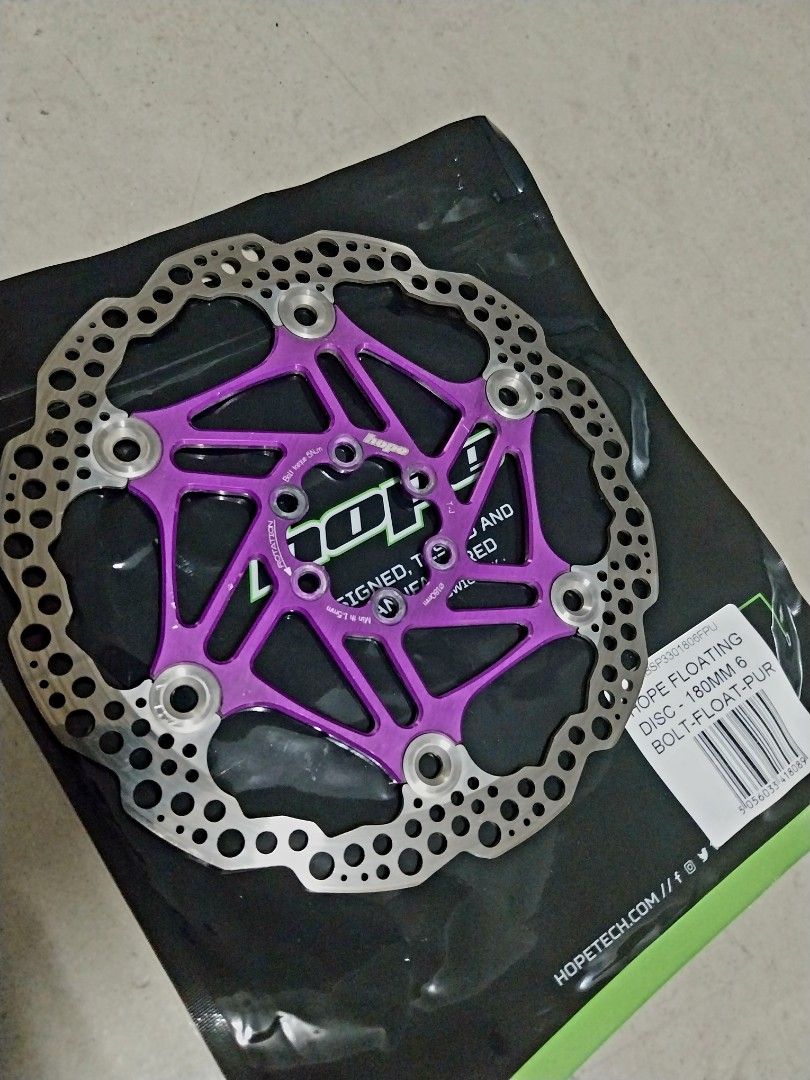 Hope Floating Disc Brake Rotor (Purple), Sports Equipment, Bicycles ...
