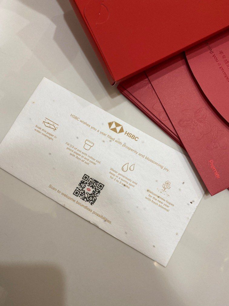 HSBC Premier 2023 red packets, Hobbies & Toys, Stationery & Craft, Art ...