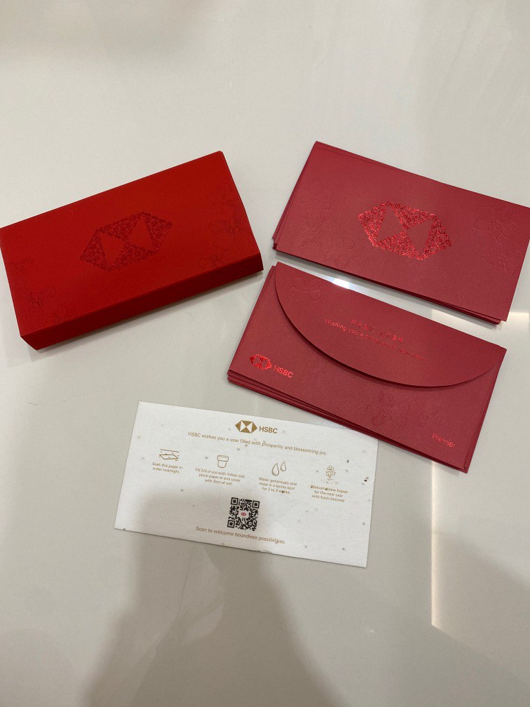 HSBC Premier 2023 red packets, Hobbies & Toys, Stationery & Craft, Art ...
